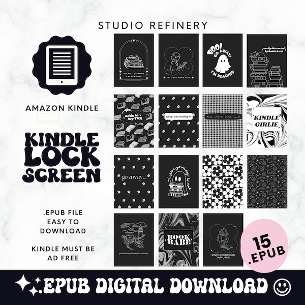 15 Kindle Lock Screens, Ready-made .epub Kindle Paperwhite Lockscreen ...