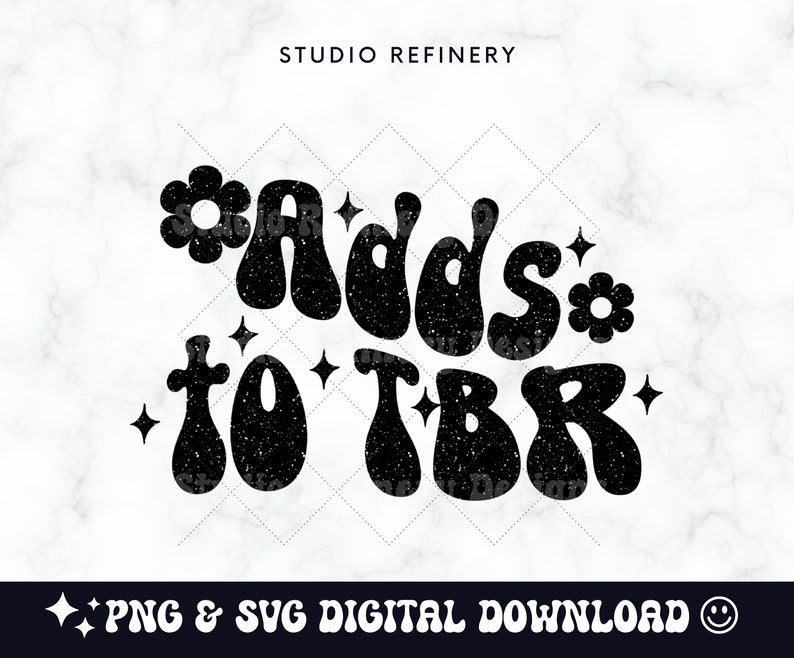 4 Adds to Tbr Svg and Png, Bookworm Png, Retro Wavy Text, Trendy Print ...