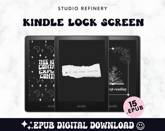 15 Kindle Lock Screens, Ready-made .epub Kindle Paperwhite Lockscreen ...