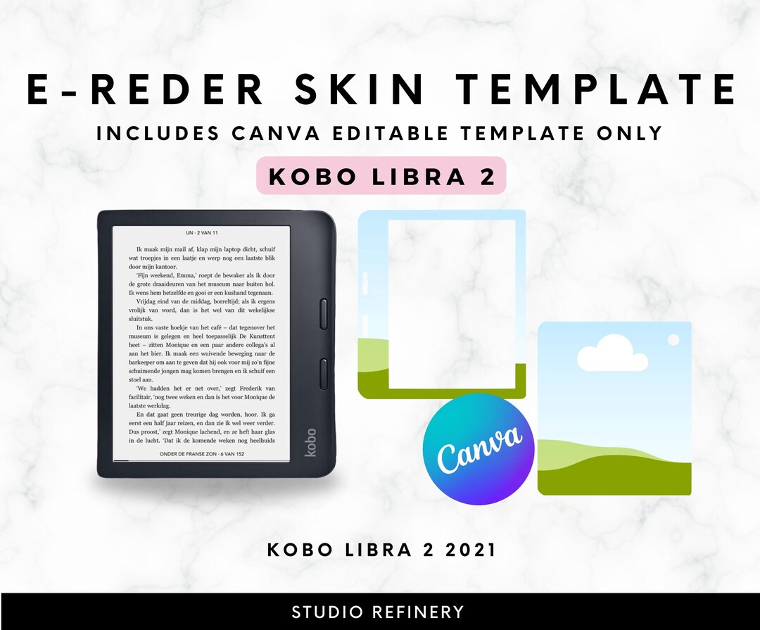 Kobo Libra 2 Skin Template, Canva Editable (digital Download) - Etsy