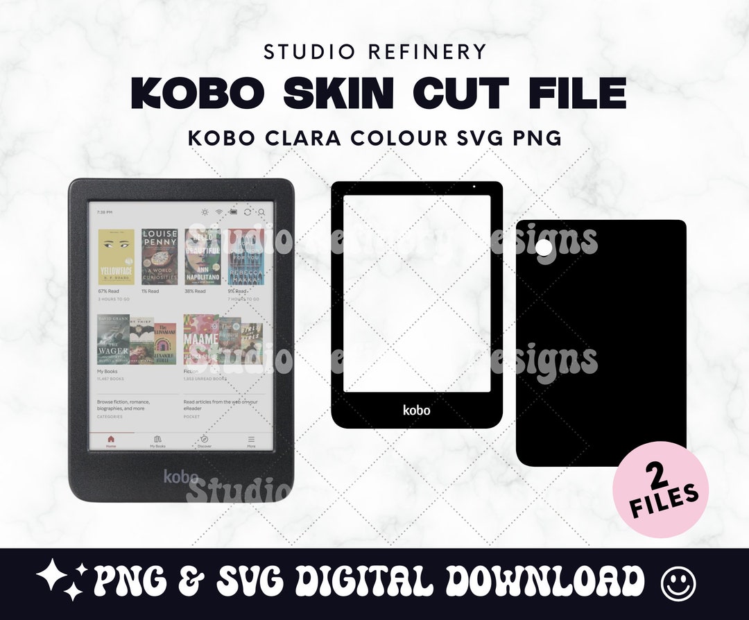 Kobo Clara Colour Skin Cut File Template PNG SVG - Etsy