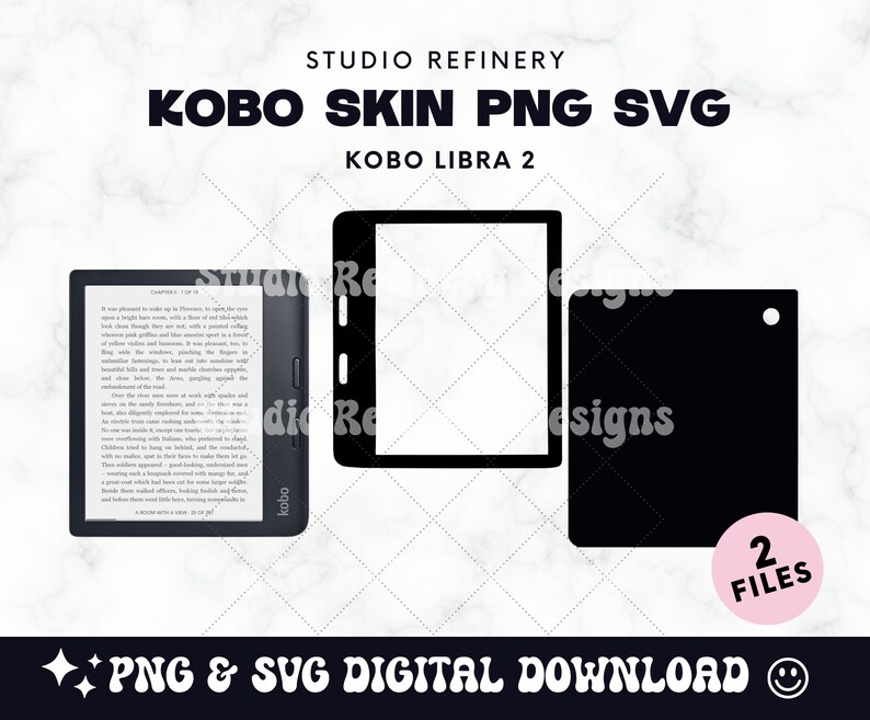 Kobo Libra 2 Skin Template PNG SVG - Etsy