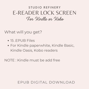 15 Kindle Lock Screens: Ready-made .epub Wallpaper (digital Download ...