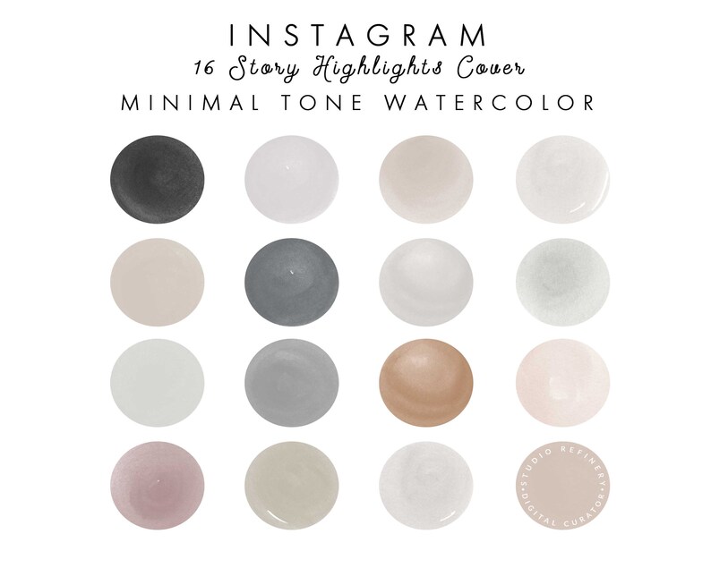 Minimal Instagram Story Highlight Icons Gray Pastel Soft | Etsy