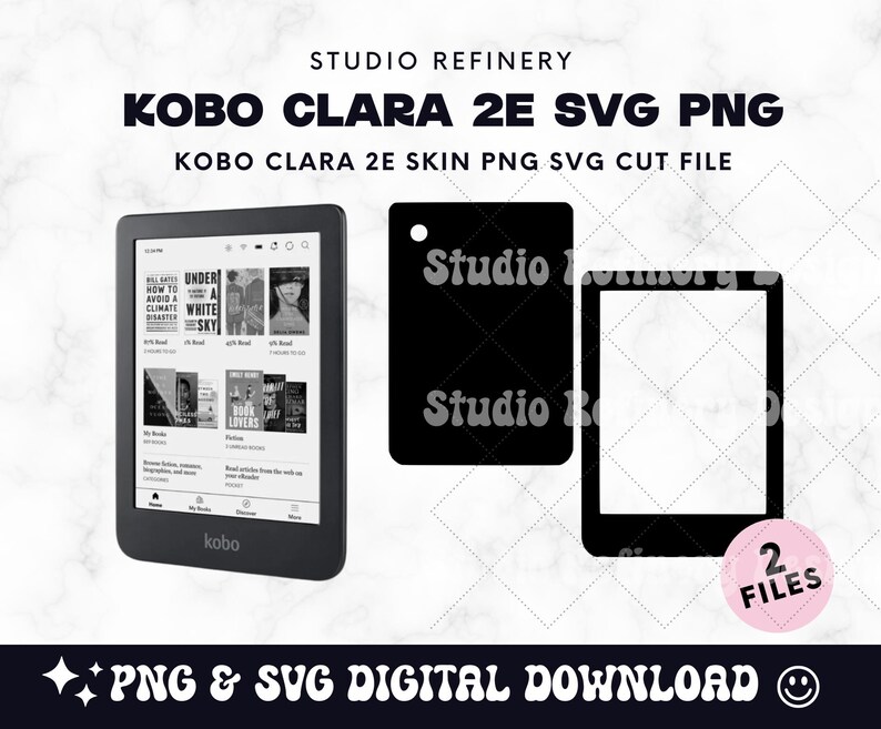 Kobo Clara 2E Skin Template PNG SVG - Etsy Australia