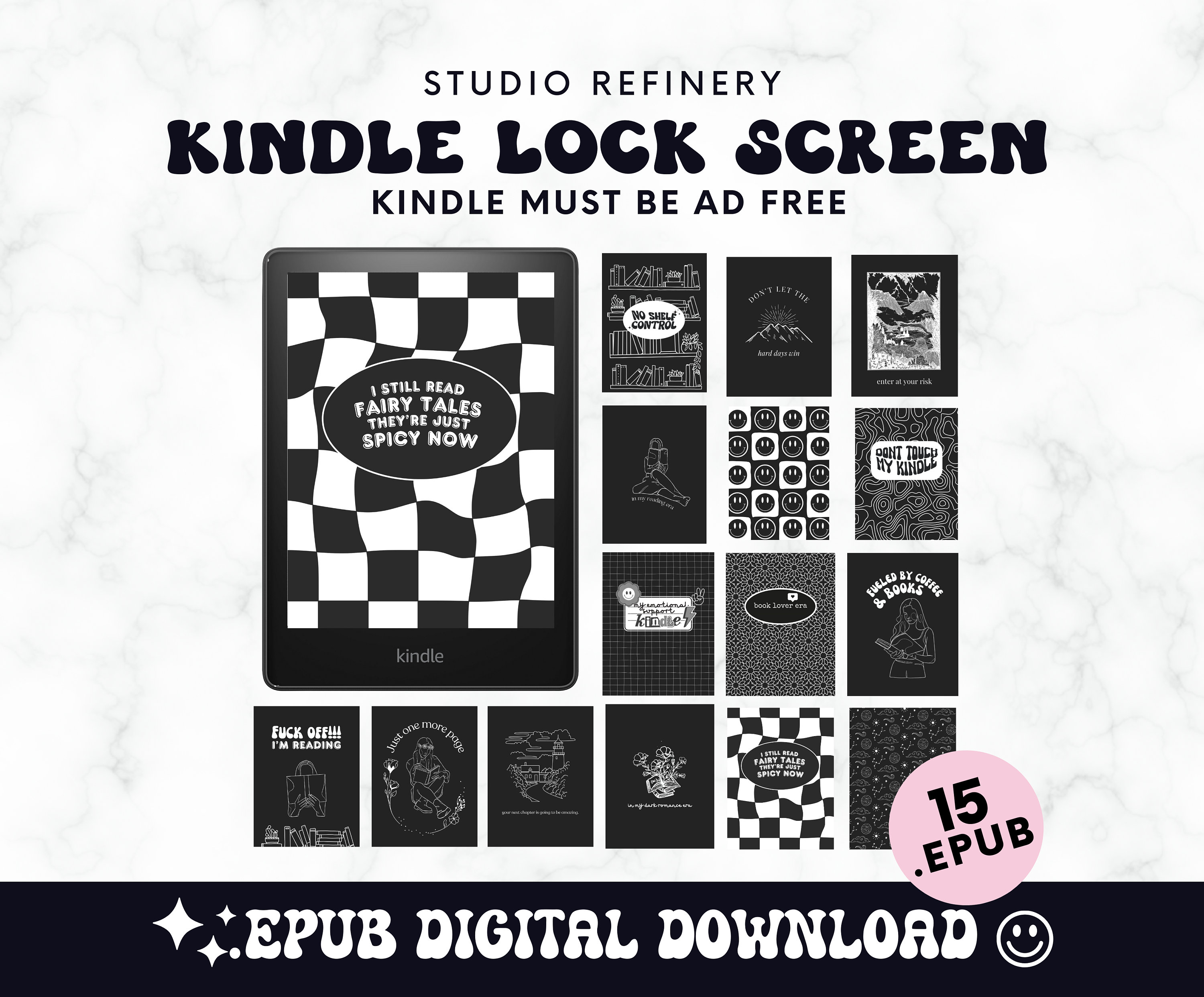 15 Kindle Lock Screens, Ready-made .epub Kindle Paperwhite Lockscreen ...