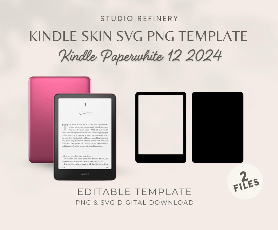 Kindle Paperwhite 12 2024 Skin Template SVG PNG Cut File - Etsy