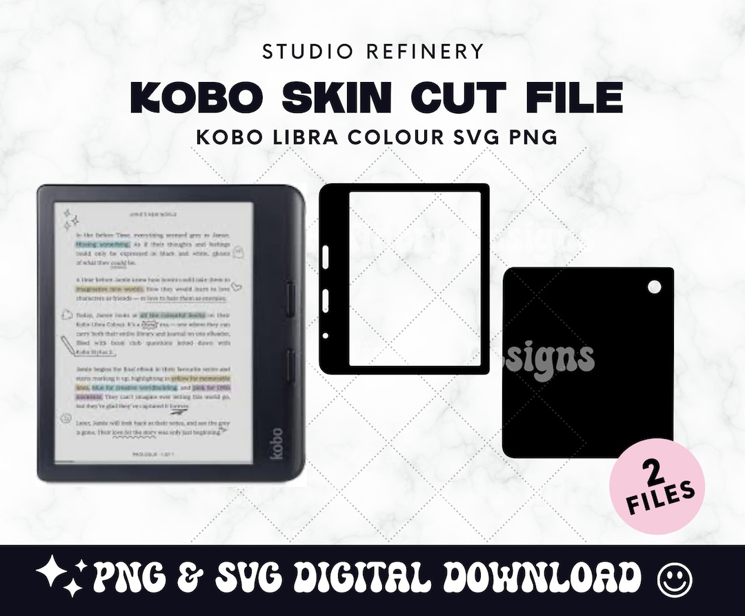 Kobo Libra Colour Skin Cutfile Template PNG SVG - Etsy