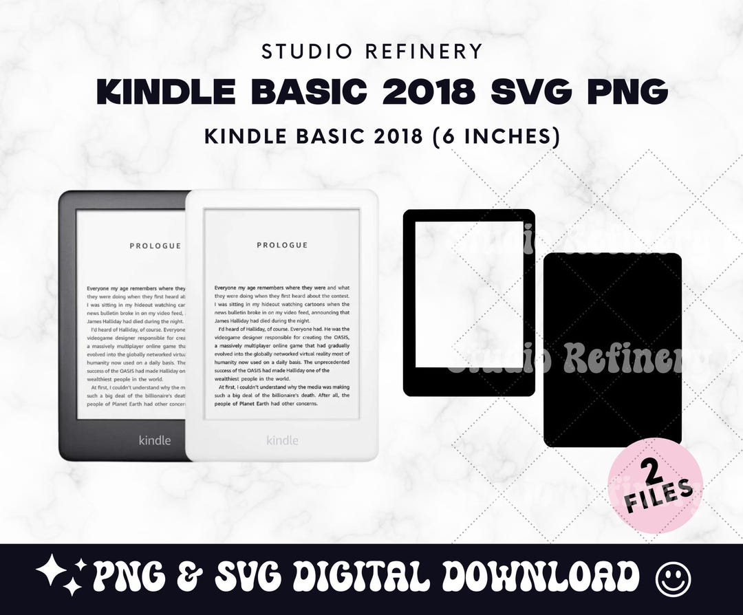 Kindle Basic 2018 Skin Template SVG PNG - Etsy