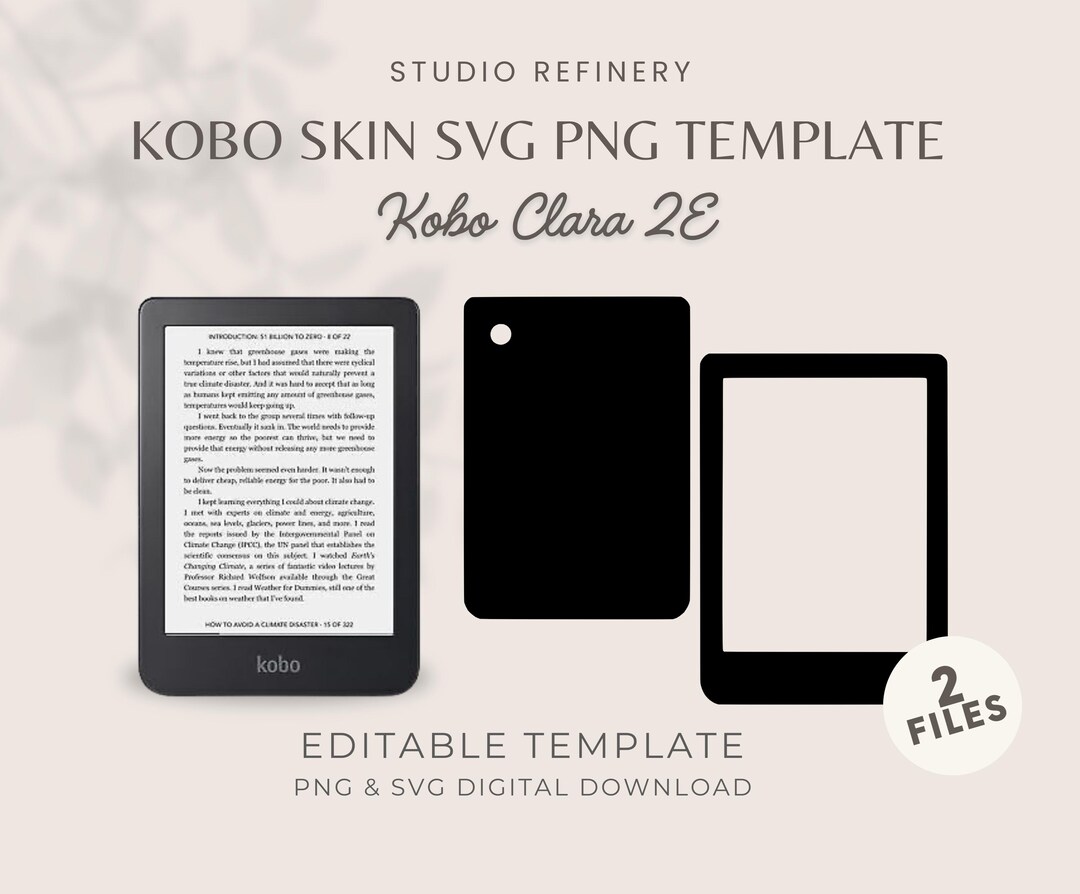 Kobo Clara 2E Skin Template PNG SVG - Etsy