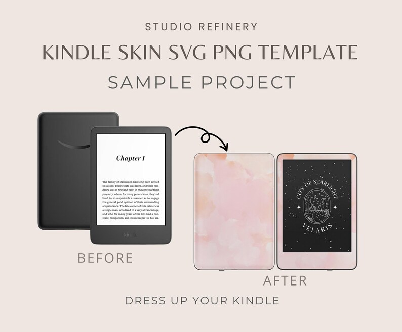 Kindle Paperwhite 5 SE Skin Template PNG SVG - Etsy