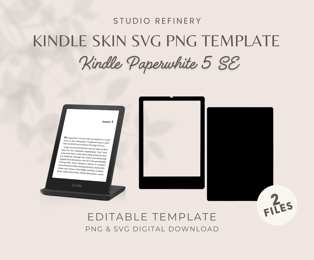 Kindle Paperwhite 5 SE Skin Template PNG SVG - Etsy