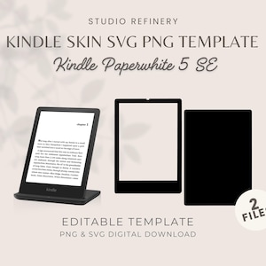 Kindle Paperwhite 5 SE Skin Template PNG SVG - Etsy