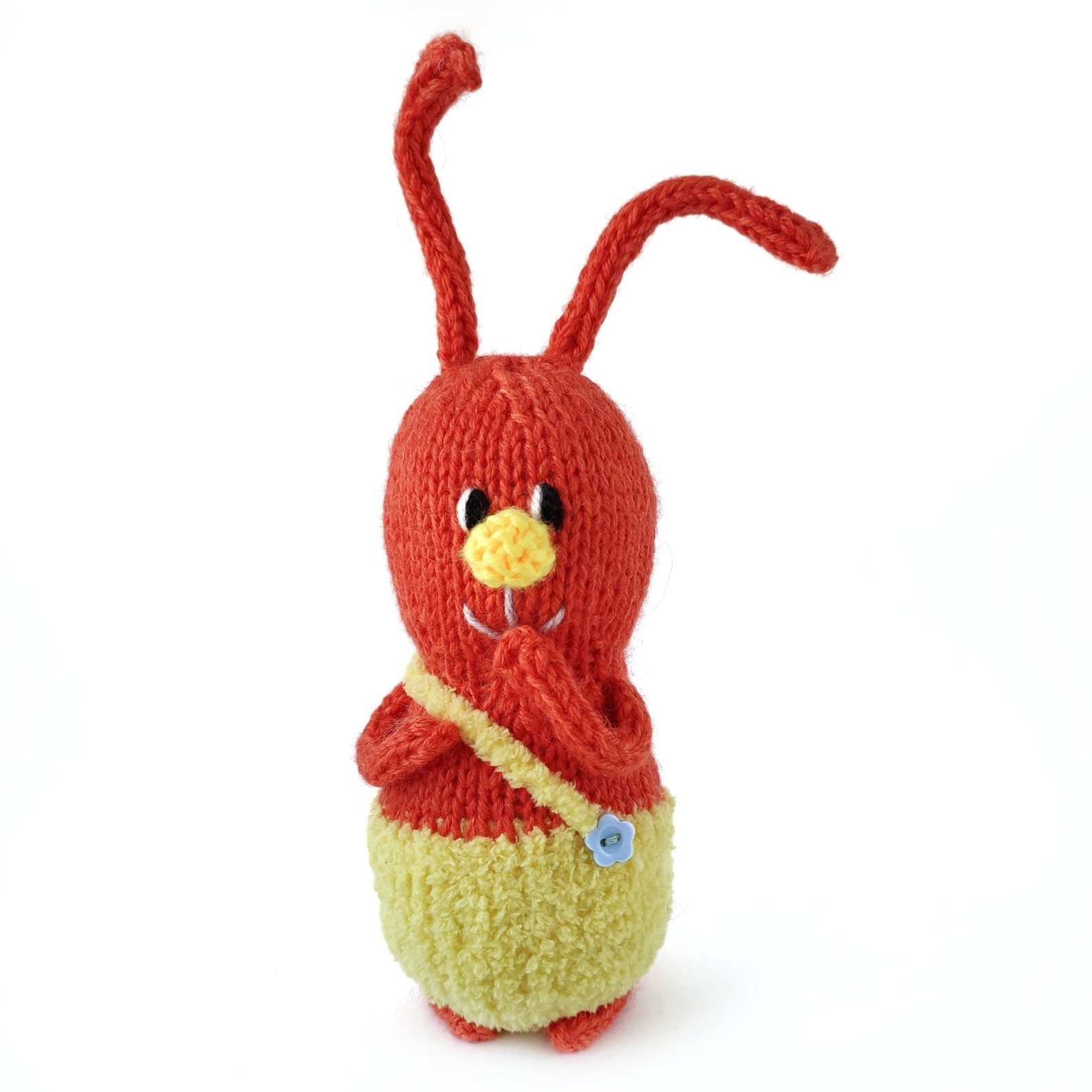 Orange Bunny Hand-knitted Rabbit Amigurumi Toy Miniature Banny | Etsy