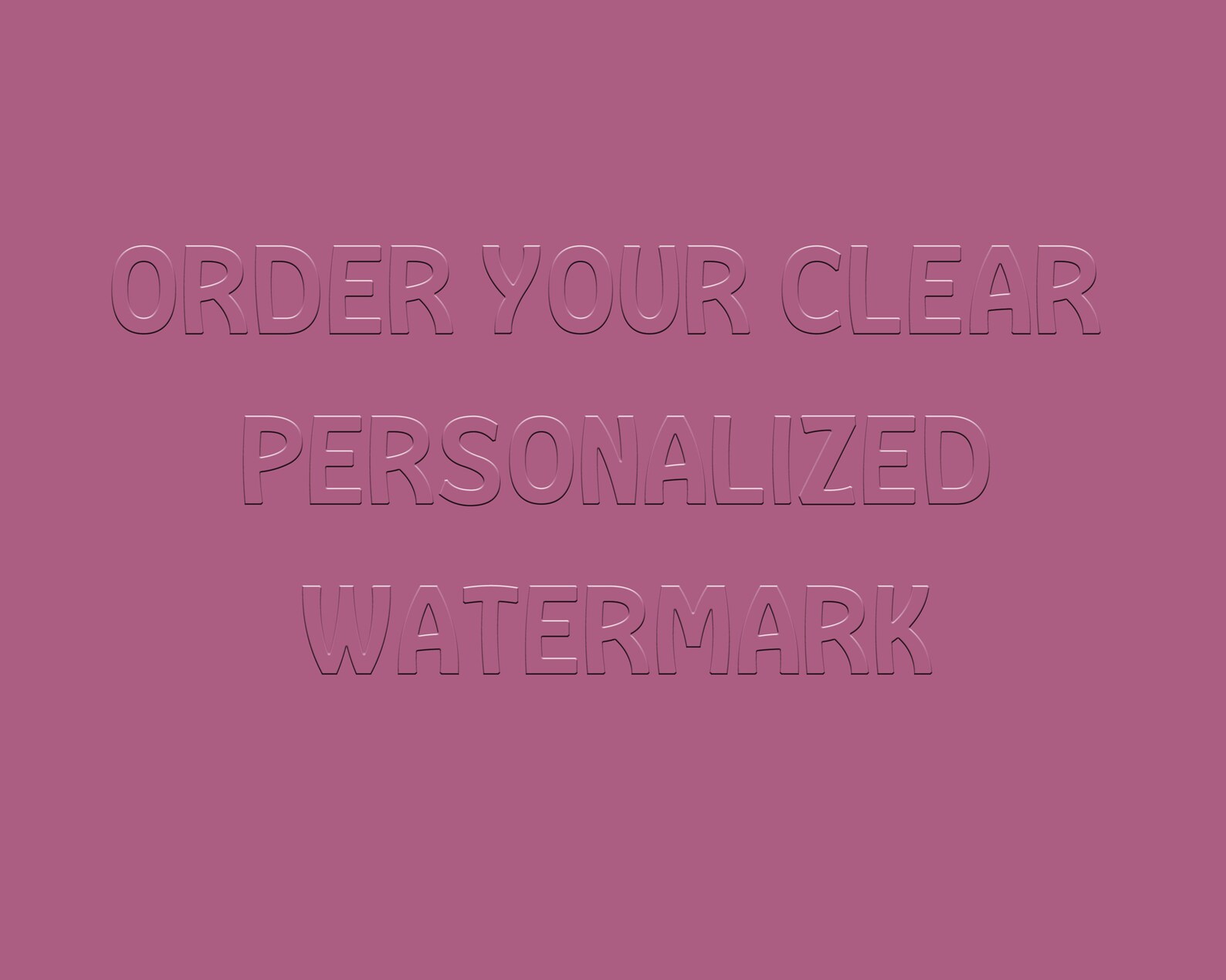 Clear Watermark Transparent Watermark Custom Typography Watermark Text ...