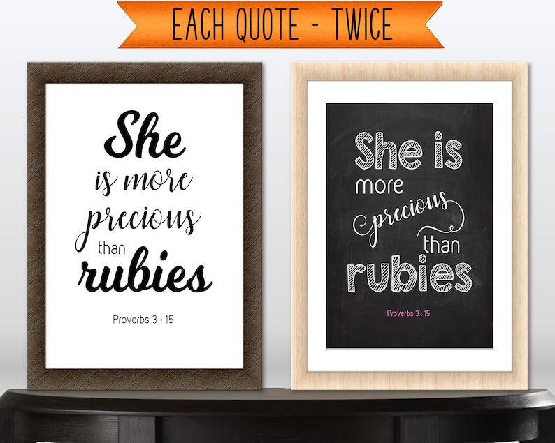 She Is More Precious Than Rubies Printable Proverbs Quote Etsy