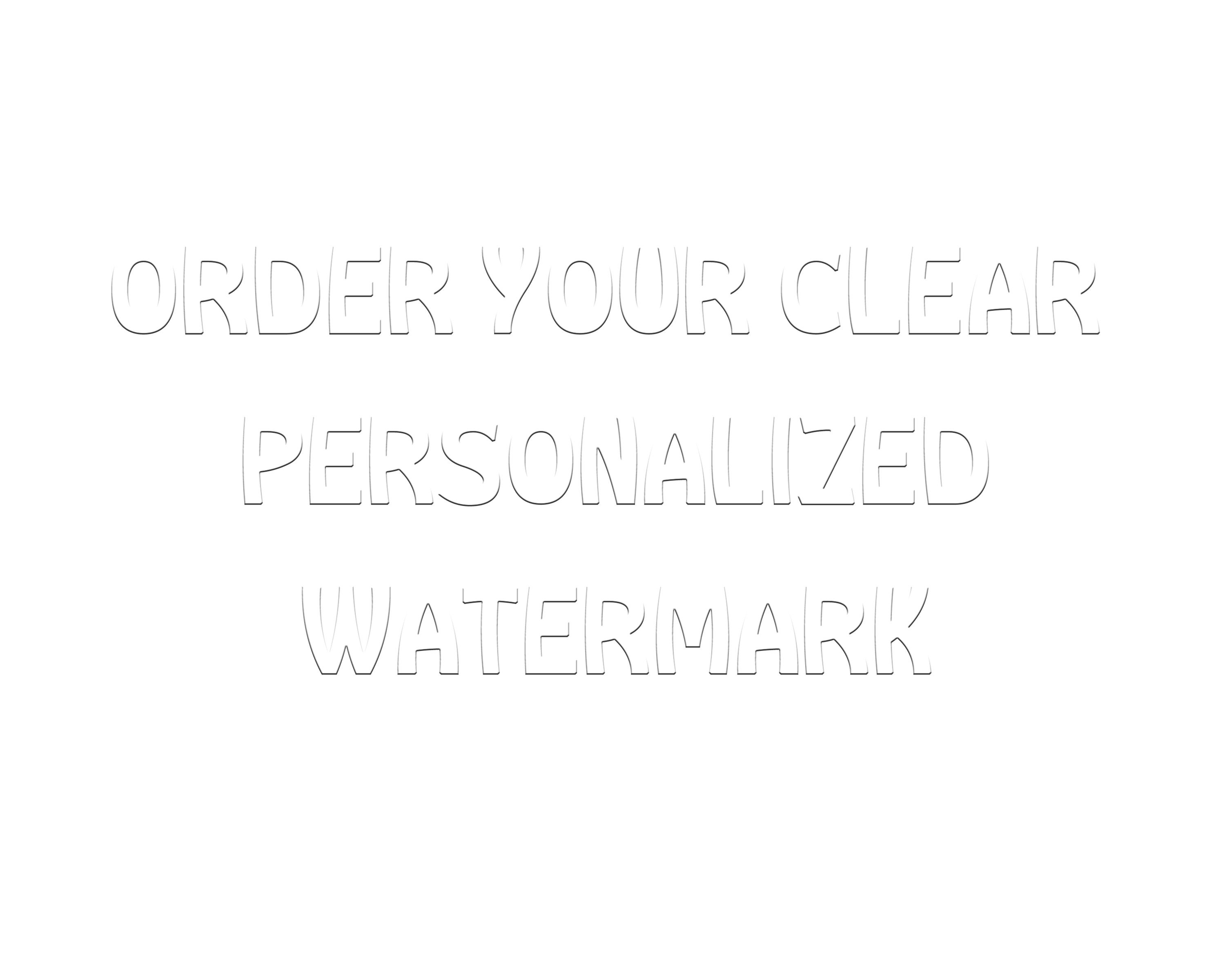 Clear Watermark Transparent Watermark Custom Typography Watermark Text ...