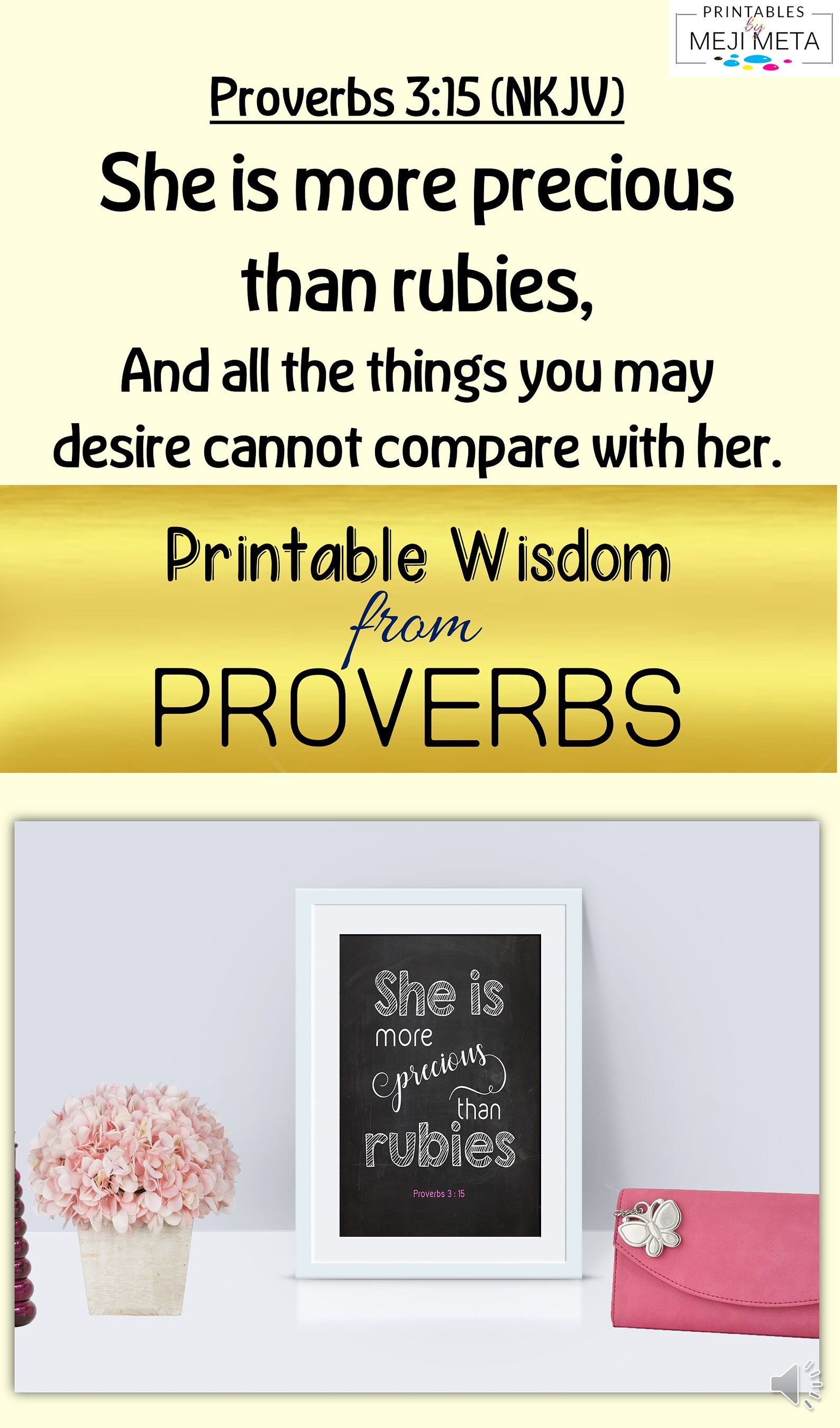 She Is More Precious Than Rubies Printable Proverbs Quote Etsy