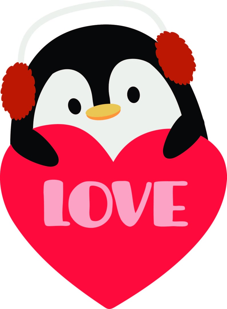 Valentine Penguins SVG Bundle, Penguins SVG, Cute Penguins SVG ...