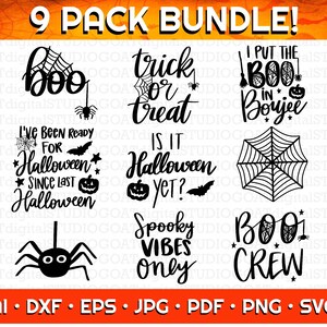 Spider SVG Bundle, Halloween Vector, Witch Svg, Ghost Svg, Spider Webs ...