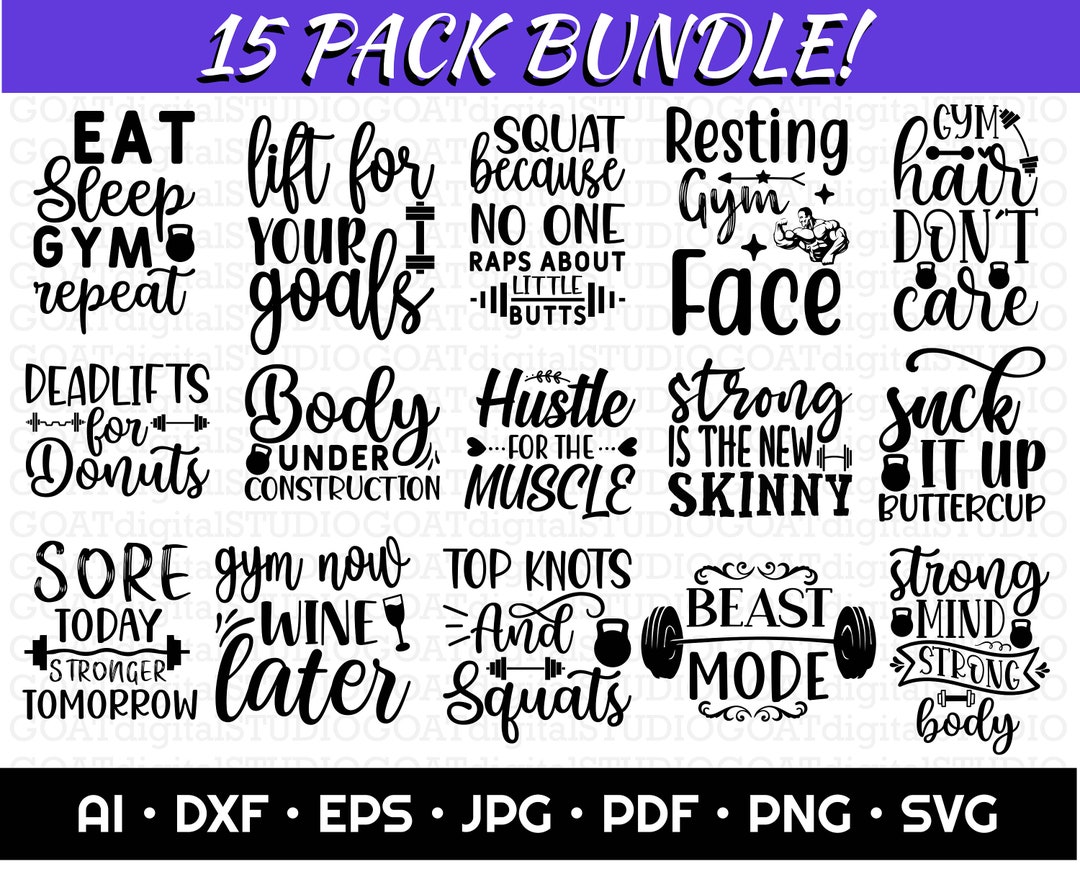 Workout SVG Bundle, Workout Shirt SVG, Gym Shirt Svg, Workout Tank Top ...