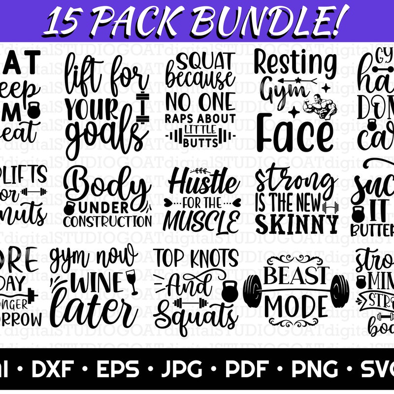 Workout Svg Files - Etsy