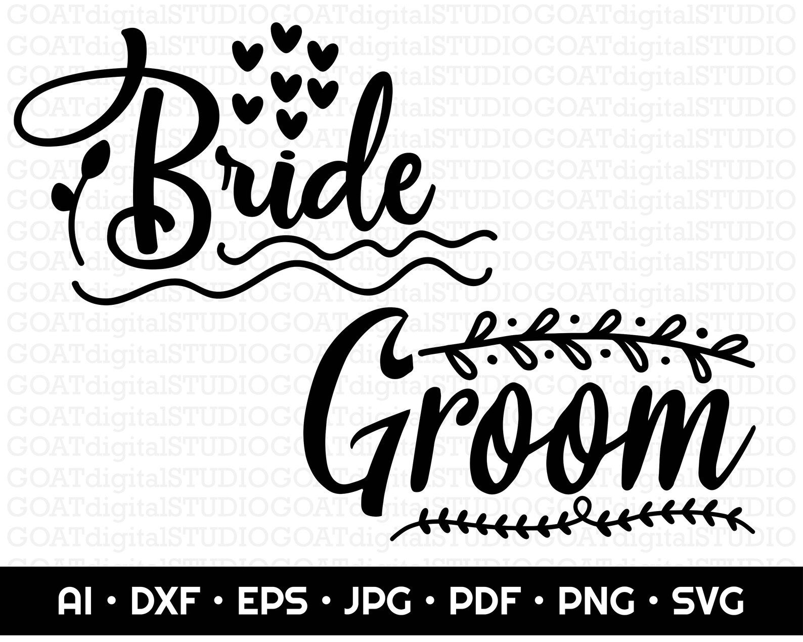 Bride and Groom Svg, Bride Svg, Groom Svg, Wedding Svg, Wedding Sign ...