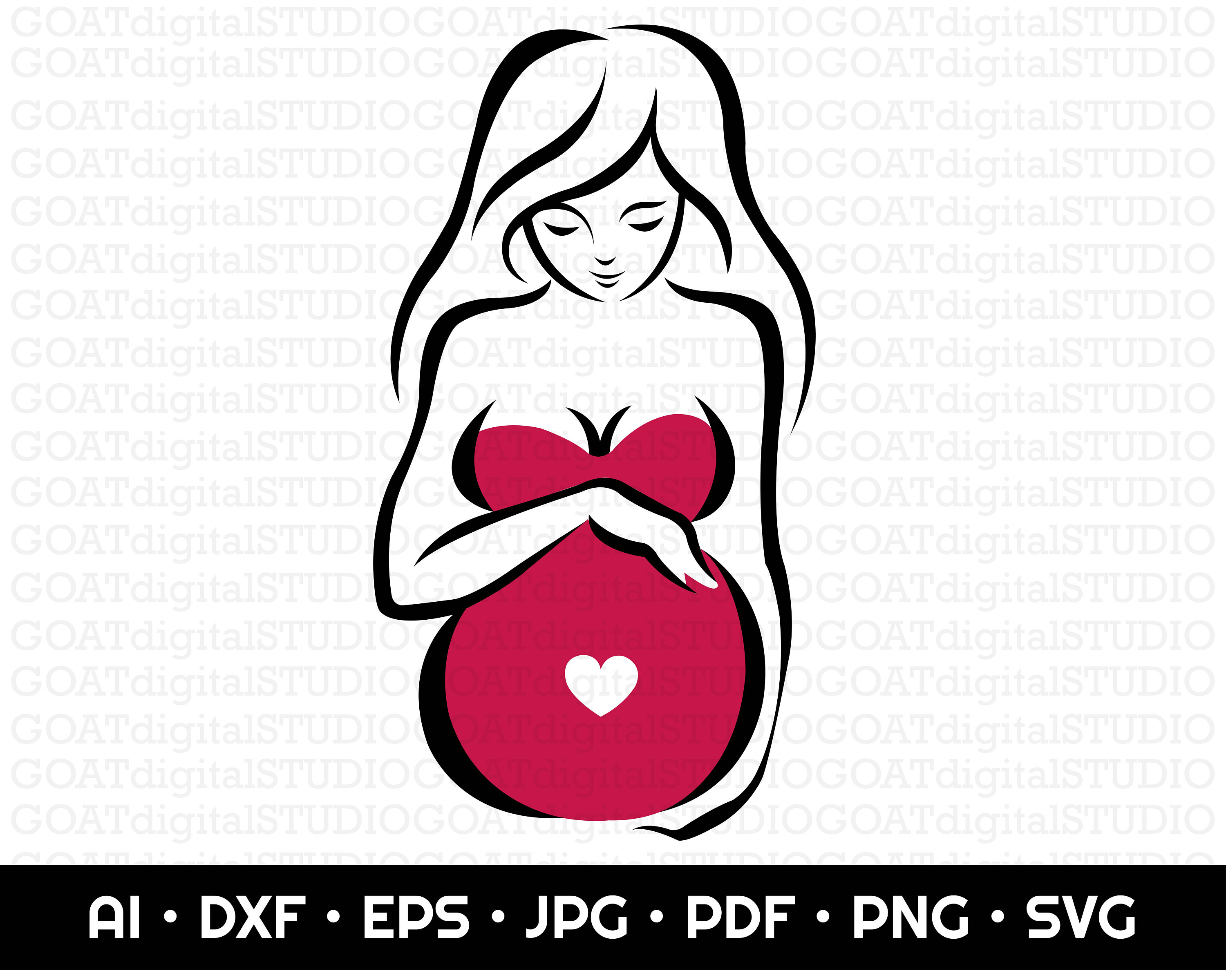 Pregnant Woman Svg Silhouette Pregnant Woman Mothers Day Svg Mom