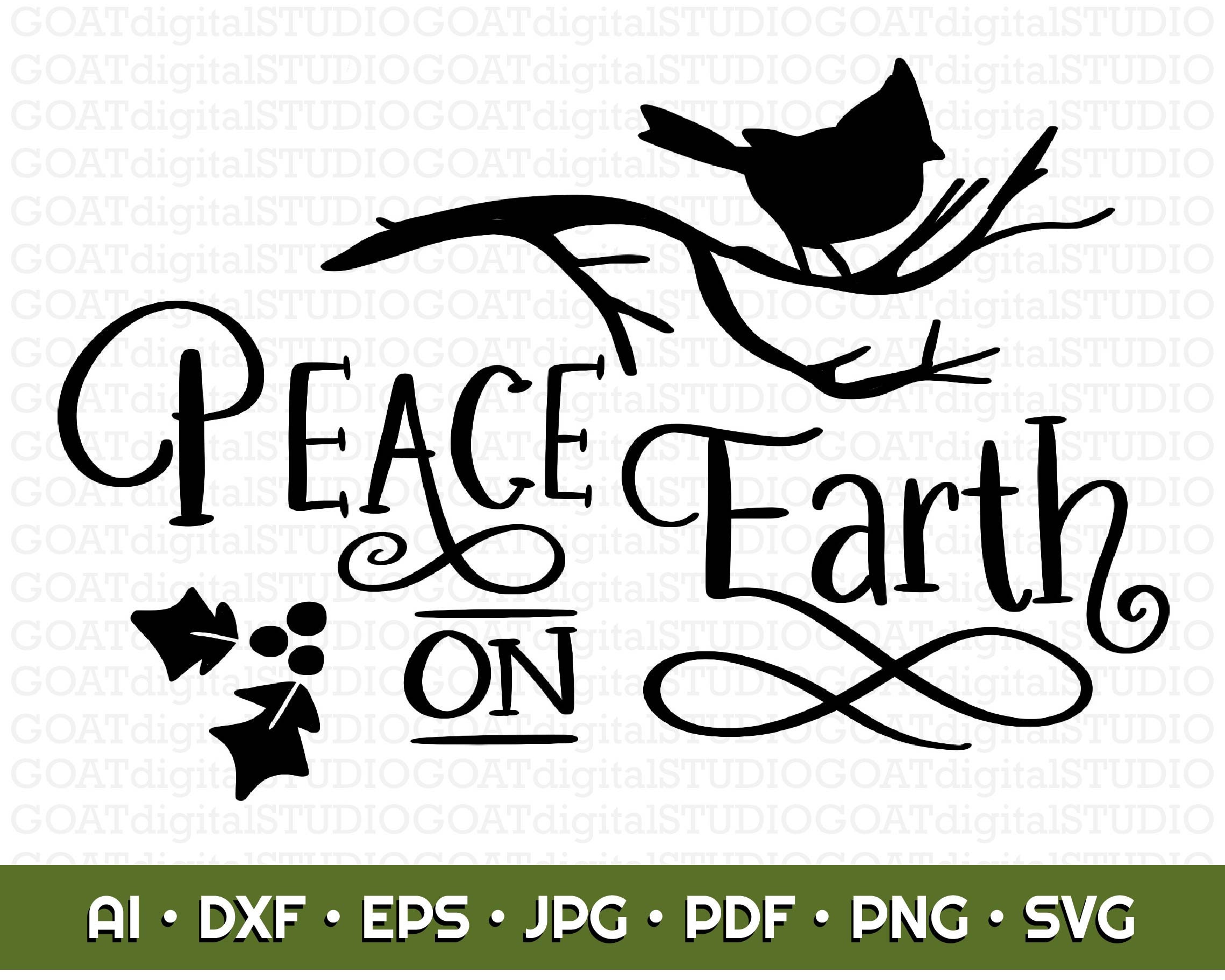 Peace on Earth SVG, Joy Svg, Peace Svg, Love Svg, Christmas Shirt ...
