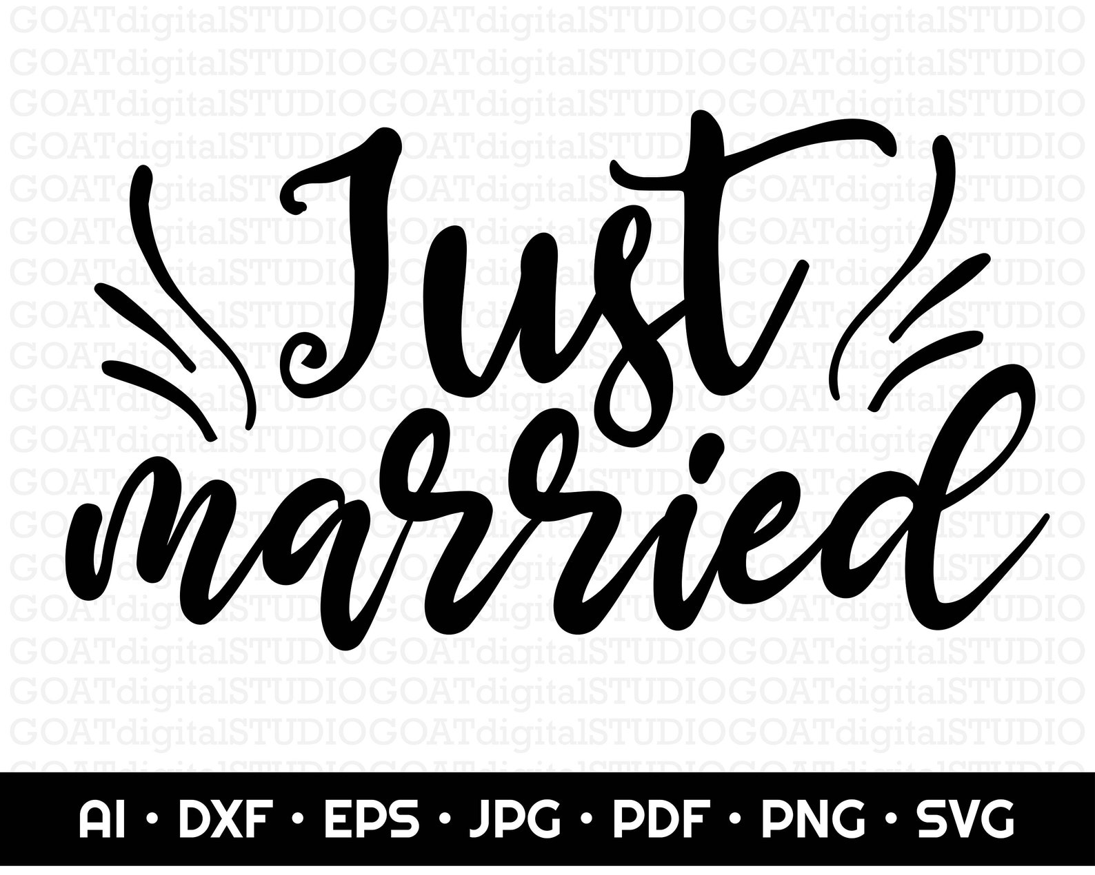Just Married Svg, Just Married Sign Svg, Wedding Svg, Wedding Sign Svg ...
