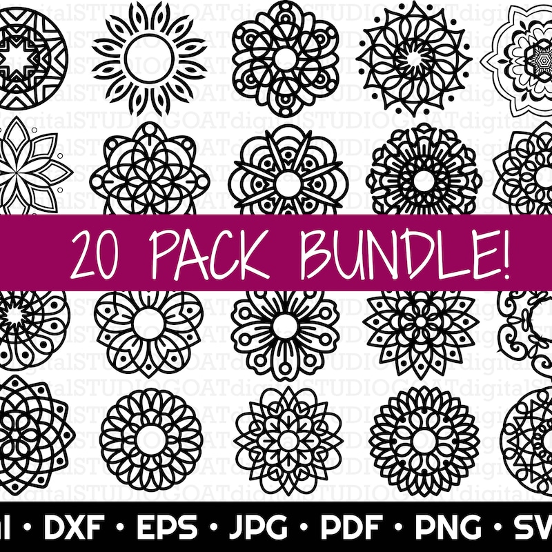 Mandala Svg - Etsy