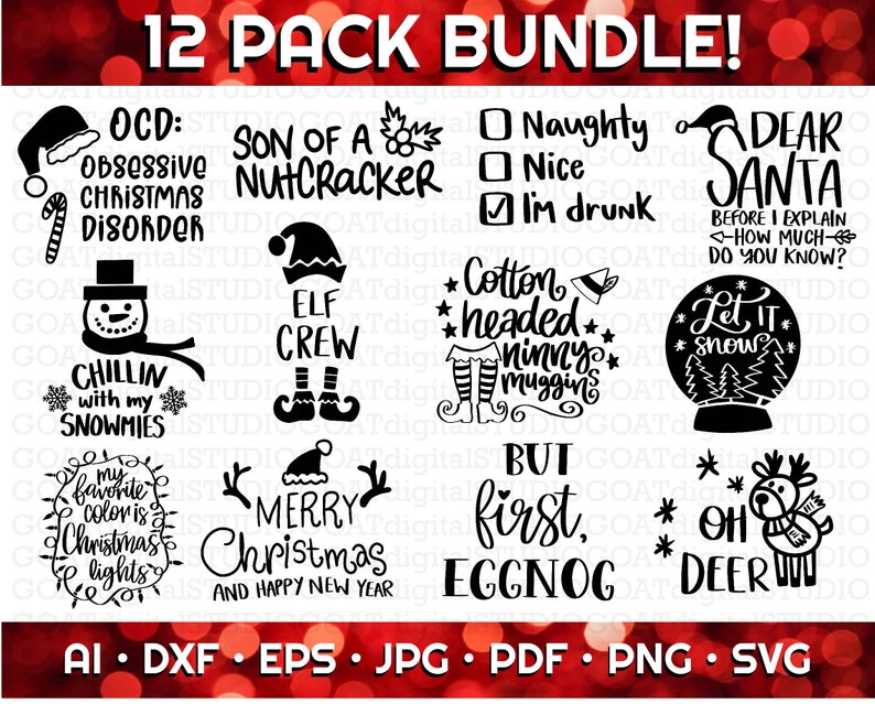 Funny Christmas Svg Bundle Naughty Svg Adult Christmas Svg Etsy