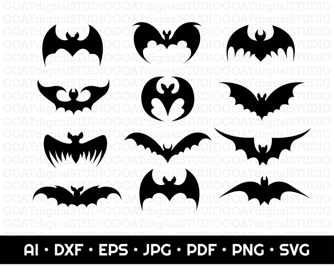 Bats Bundle SVG, Halloween Bats SVG, Decor Svg, Halloween Bat Svg ...