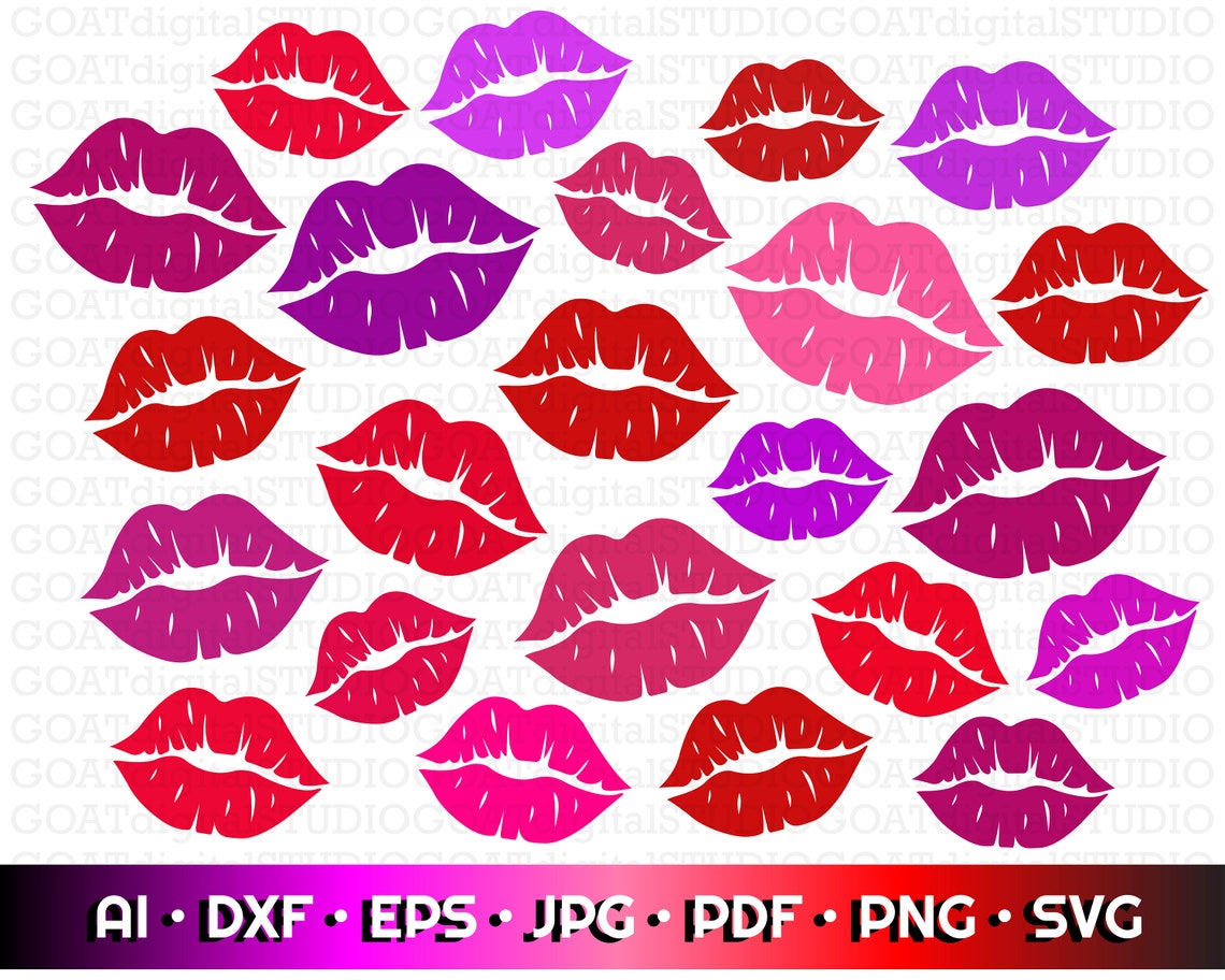 Lips SVG, Kiss Mark SVG, Kiss SVG, Lip Clipart, Lip Svg, Body Part Svg ...