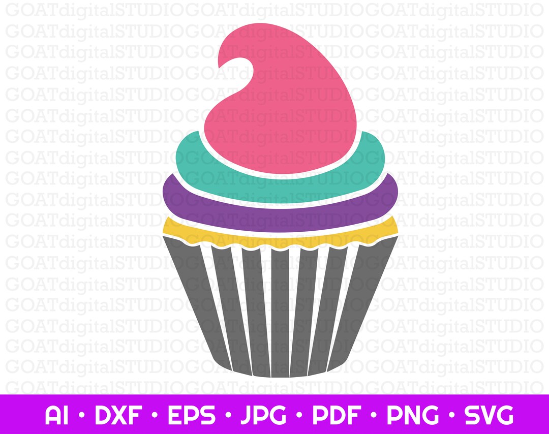 Cupcake SVG, Cute Cupcake SVG, Birthday Party Decor Svg, Cupcake Vector ...