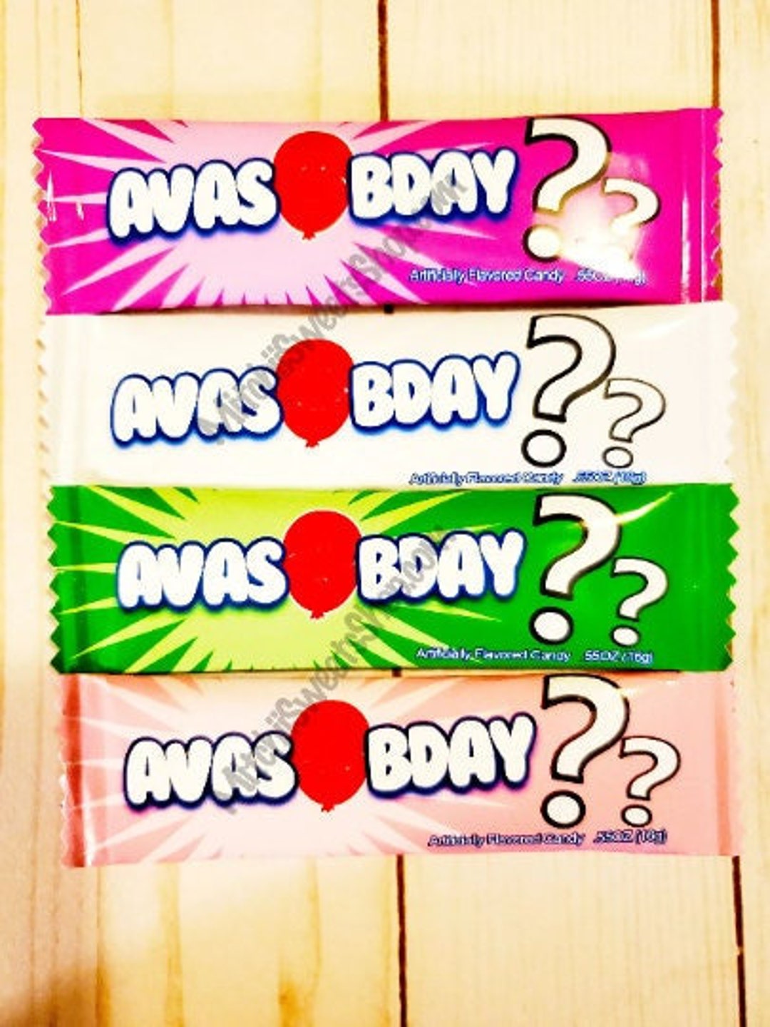 Personalized Name Taffy Candy Birthday Party-custom - Etsy