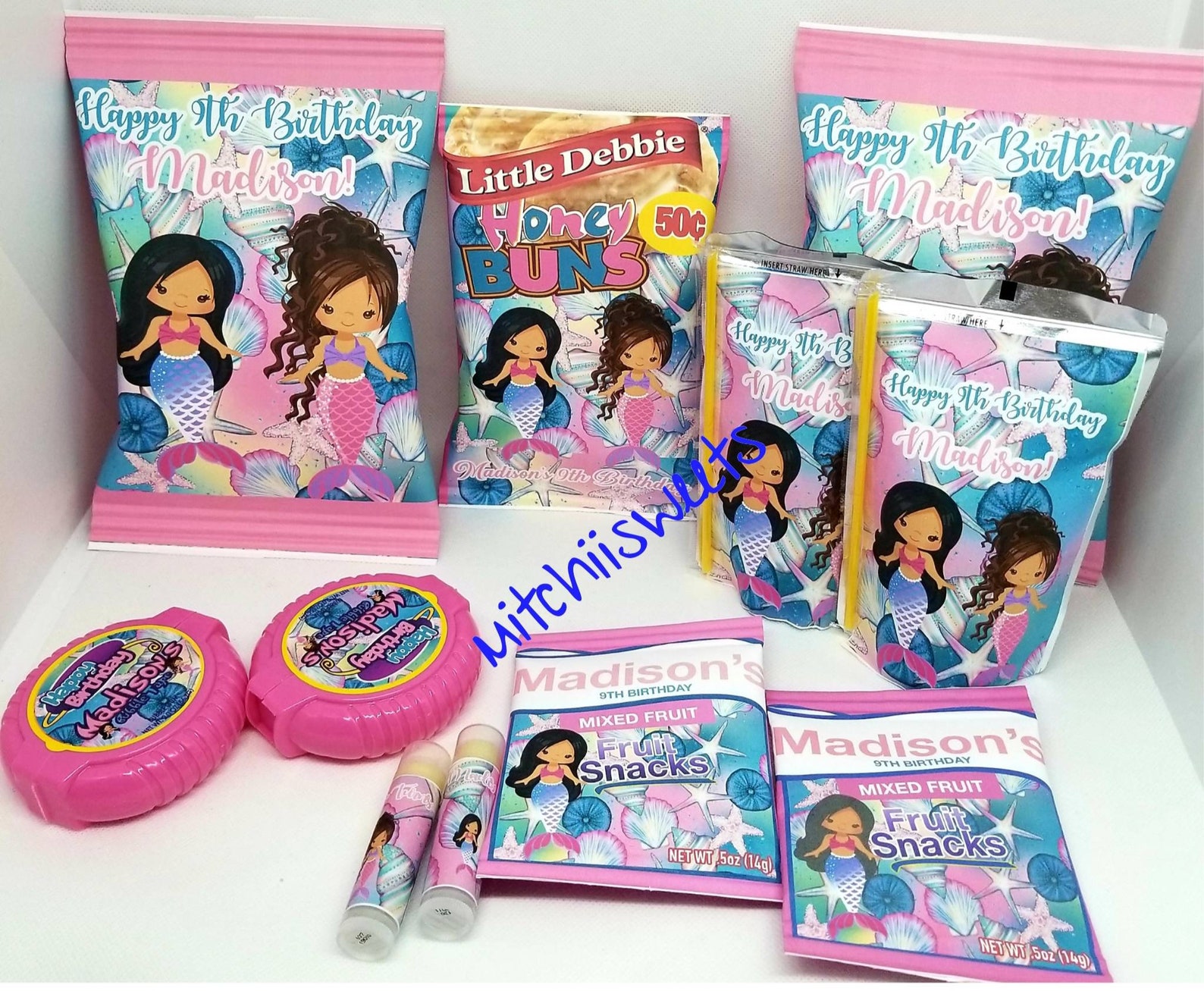 Mermaid Fruit Snacks Favors Fruit Snacks Mermaid Birthday - Etsy