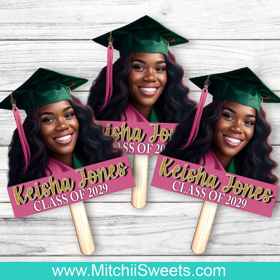 Custom Graduation Fans- Hand Fan- Graduation 2025-grad Party ...
