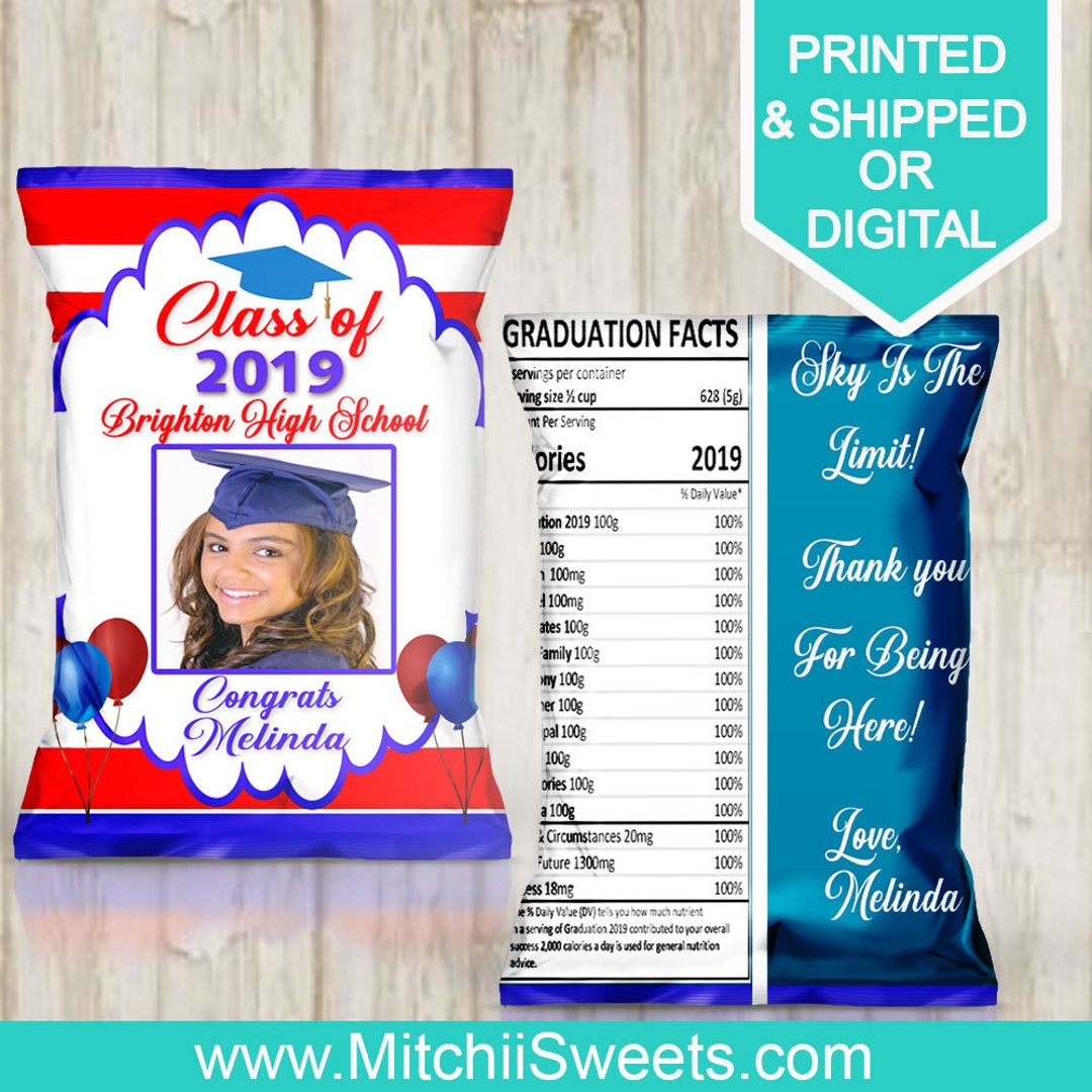 Graduation Favor Bags- Graduation Chip Bags- Graduation Favors ...