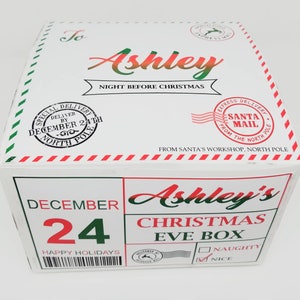 Personalized Santa Box Christmas Eve Box Letter From Santa Santas Magic ...