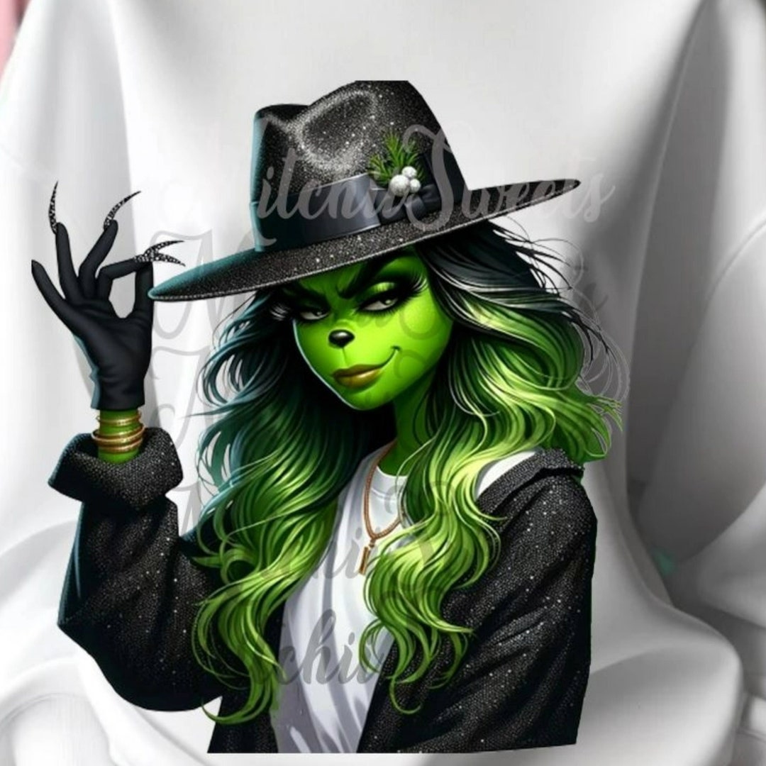 Moonwalker Grinch Girl Png File Sublimation Lady Grinch - Etsy Australia