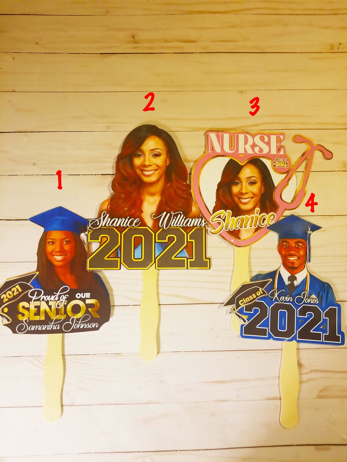 Personalized Hand Fans Custom Graduation fan Face Fan Grad | Etsy