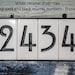 House Address Tile Numbers 3x6 White Ceramic Black Frame Modern Contemporary Sign Black