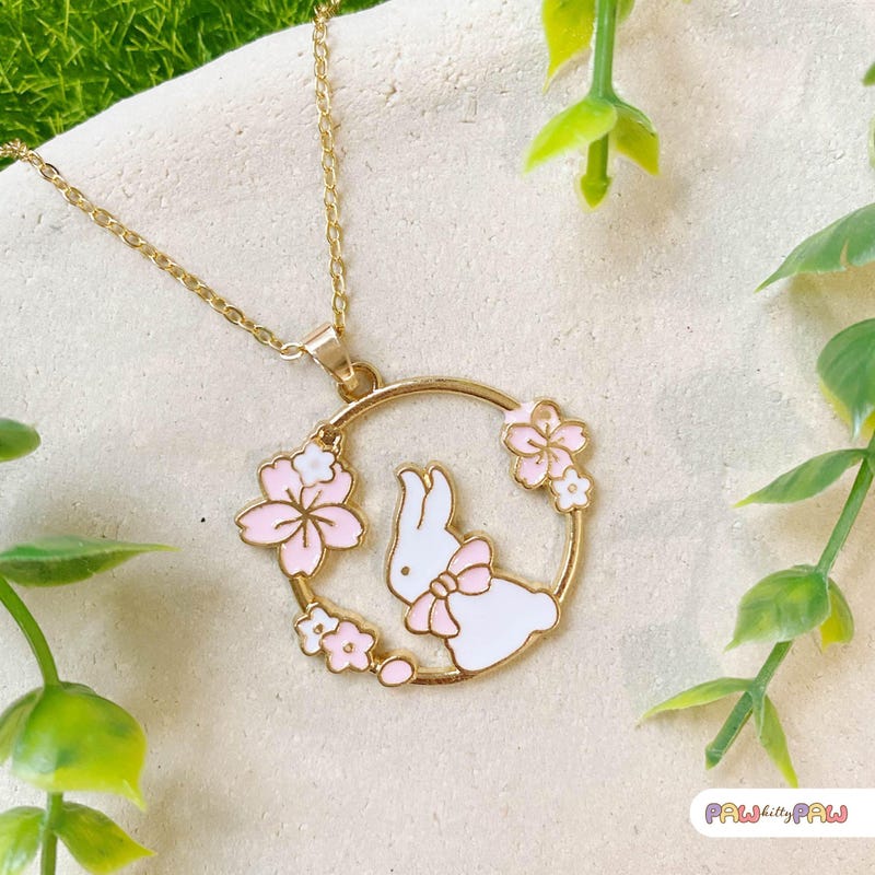 Bunny Necklace - Etsy