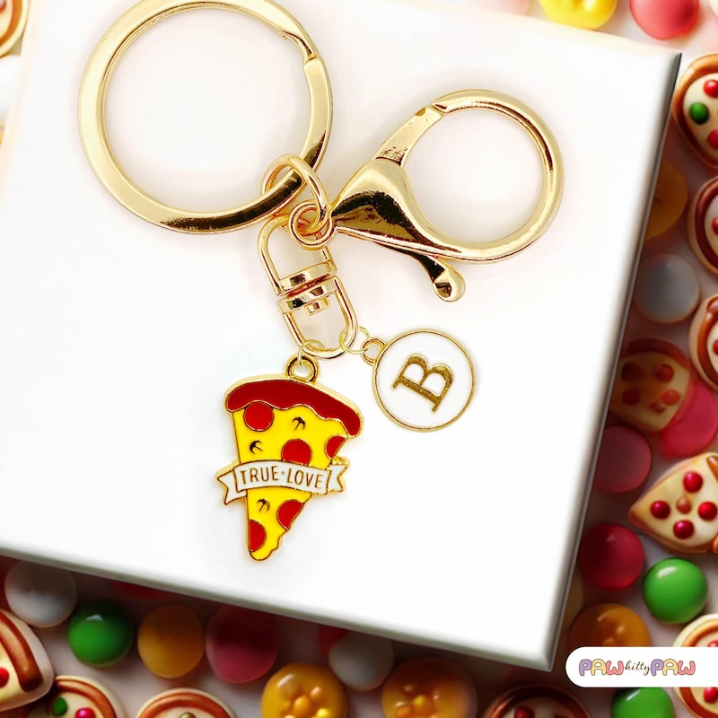 Pizza Keychain - Etsy
