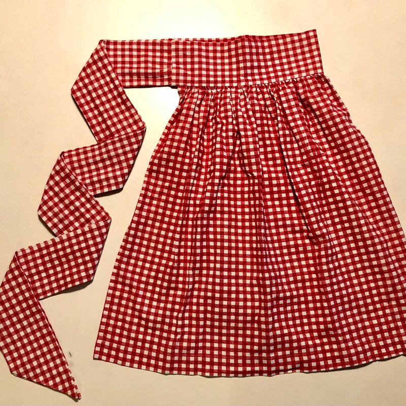 Red Gingham Apron - Etsy