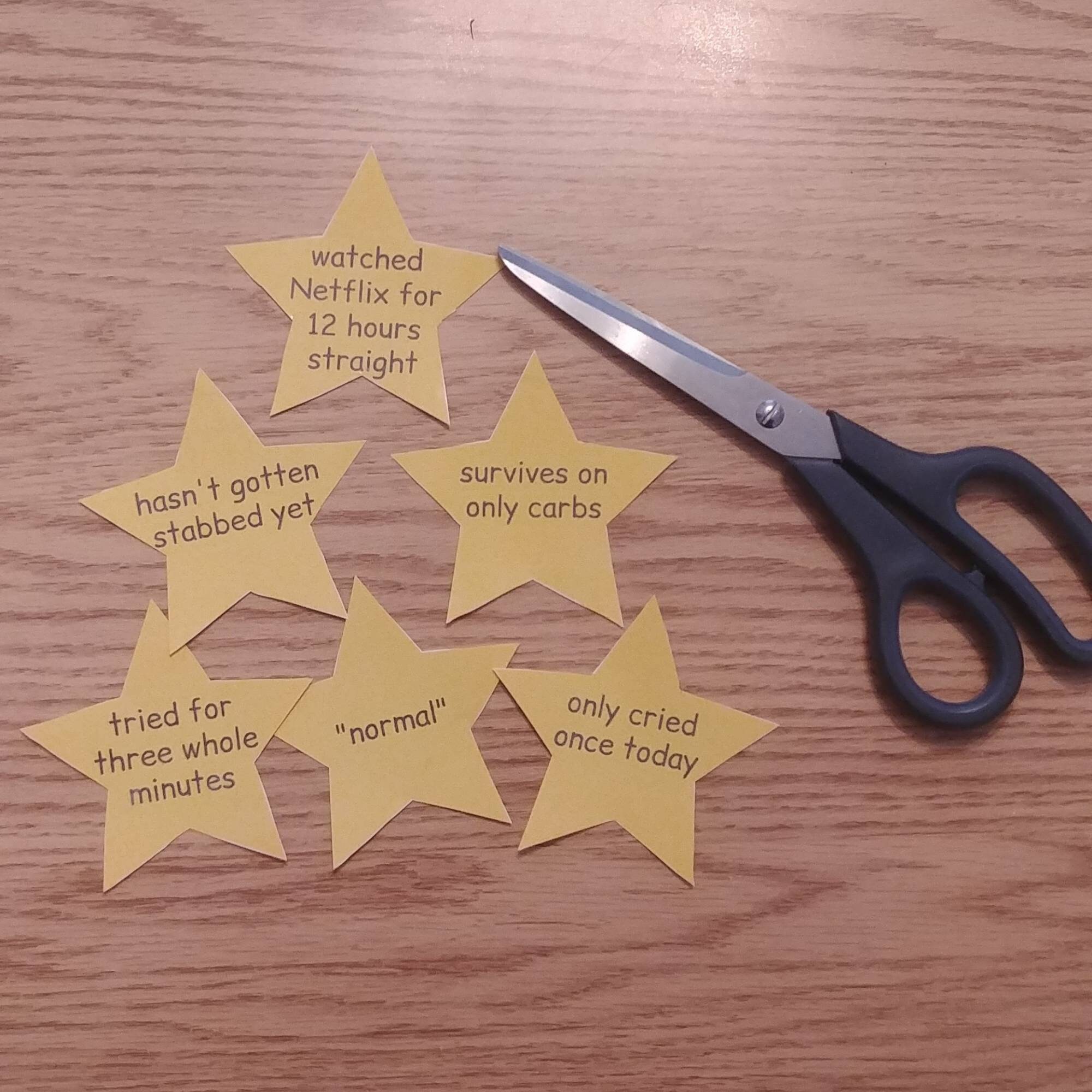 PRINTABLE Not Accomplishment Star Sticker Sheet With 6 Jumbo Stickers ...