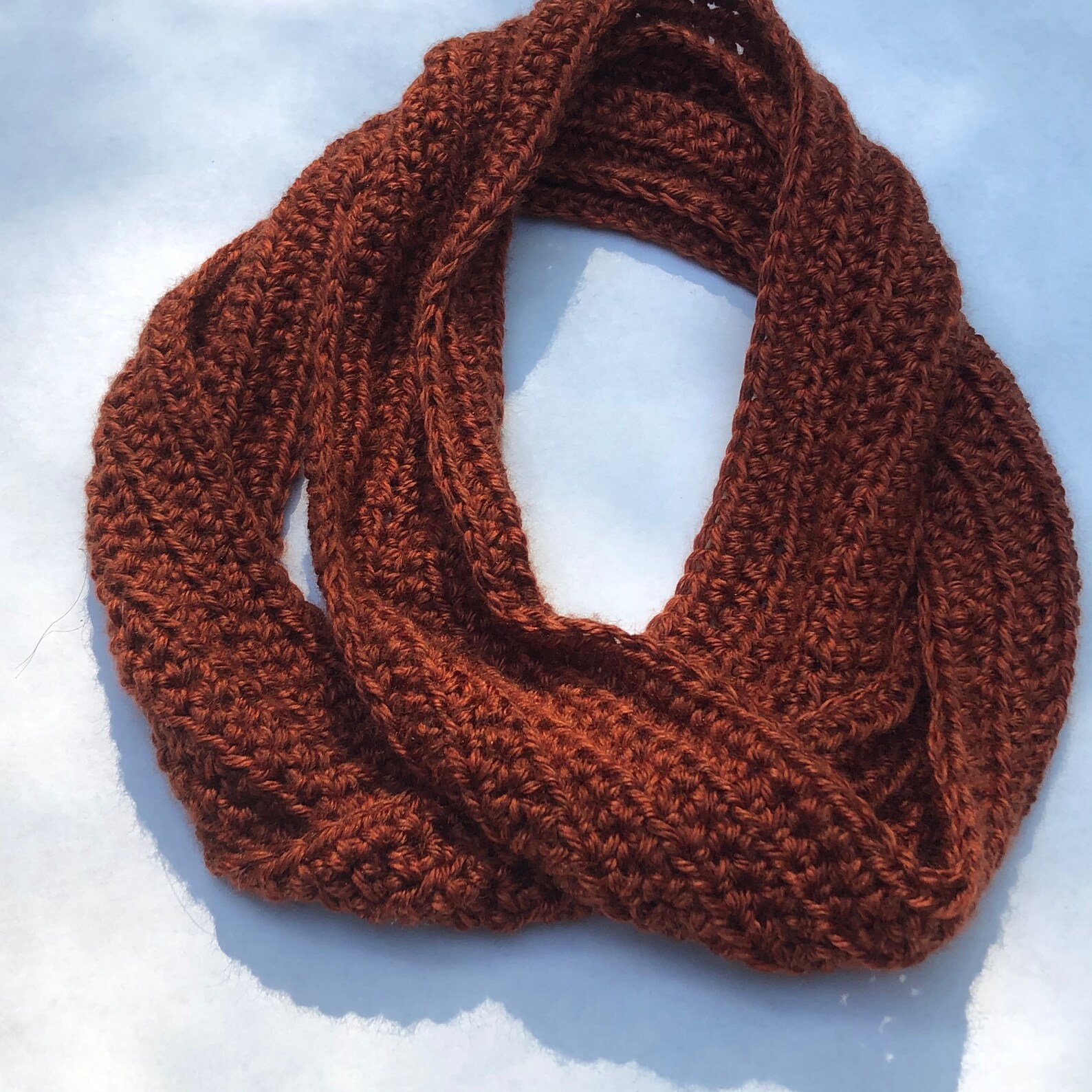 Pumpkin Spice Infinity Scarf - Round Scarf - Cowl - Crochet Accessories ...