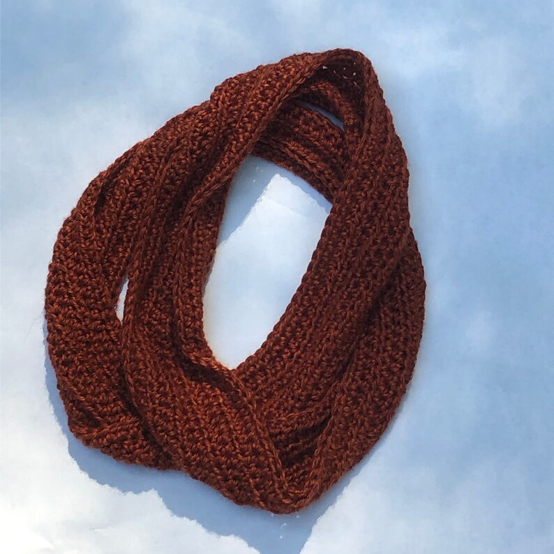 Pumpkin Spice Infinity Scarf - Round Scarf - Cowl - Crochet Accessories ...