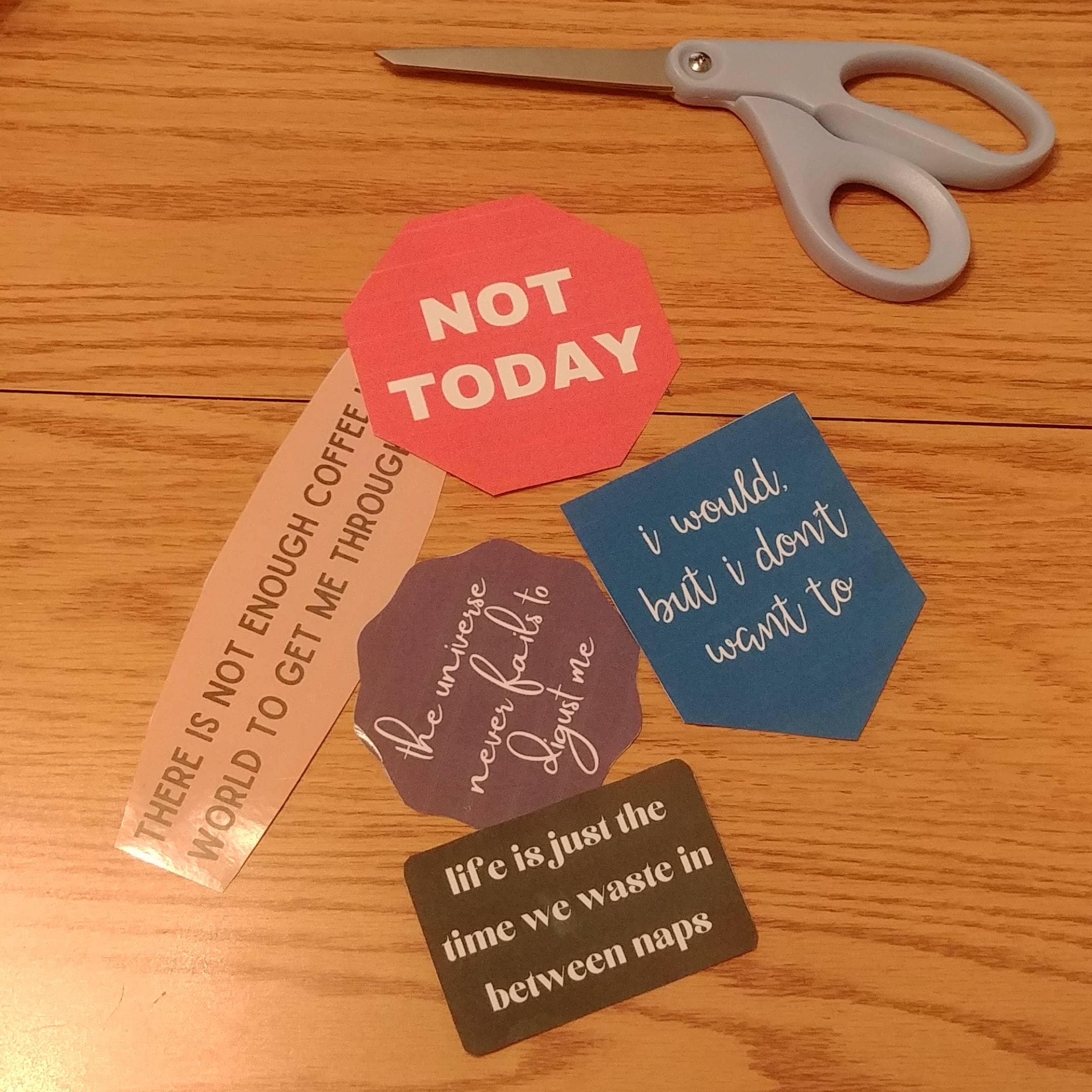 PRINTABLE Large Sticker Sheet 5 Jumbo Stickers Negative Stickers ...